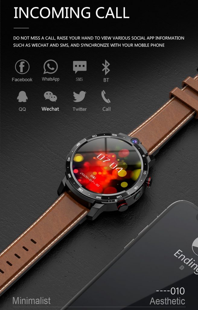 LEMFO LEM12 PRO 4GB 64GB Android 10 Projeksiyon Özellikli Akıllı Saat - Teknobin Global