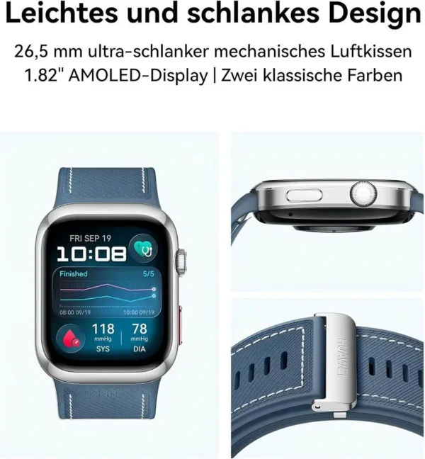 Huawei Watch D2 1.82'' AMOLED Ekran Tansiyon EKG Saat Mavi