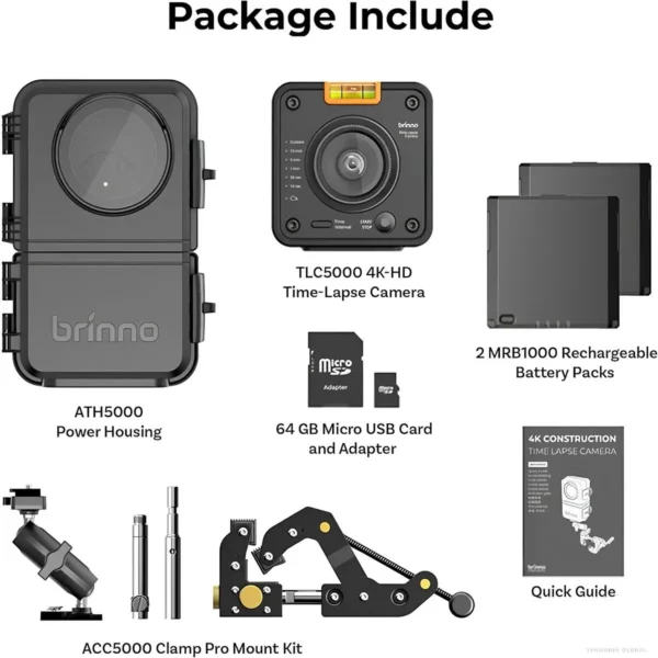 Brinno BCC5000 4K WiFi Time Lapse Kamera IP65 HDR