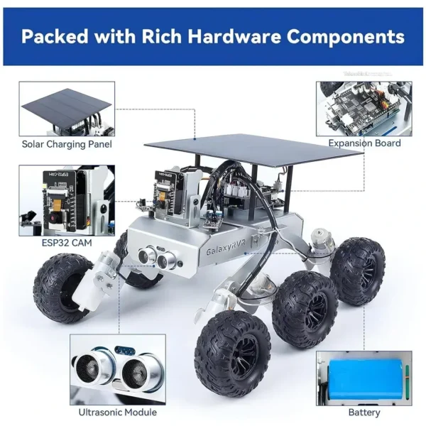 SUNFOUNDER GalaxyRVR Mars Rover Kiti, Arduino ve ESP32